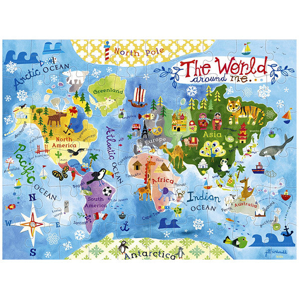GIBBY & LIBBY Puzzle - The World Map三歲拼圖 - 世界地圖 – Shark Tank Taiwan 歐美時尚生活網